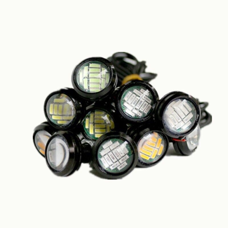 Водонепроницаемый светодиодный задний фонарь 23 мм, 12SMD, 12В, черный корпус, розово-фиолетовый свет для автомобиля и