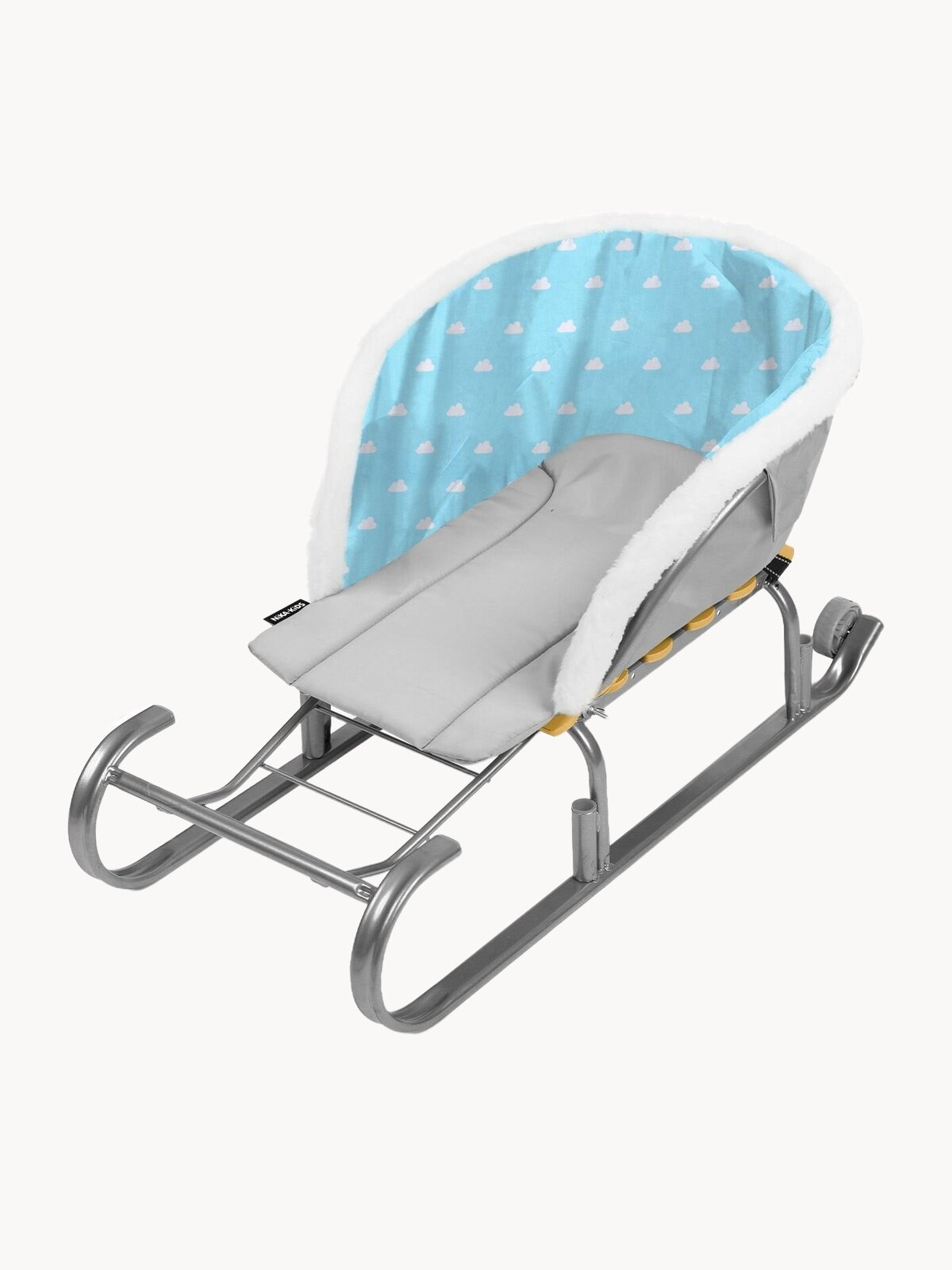 Сиденье-Матрац для санок универсальное, с облаками голубой, СС2-3/ОГ