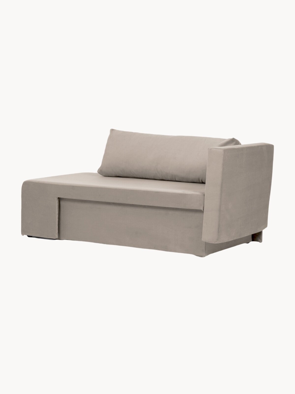 Диван кровать Дуэ 145х66х74 еврокнижка бежевый велюр, Divan24