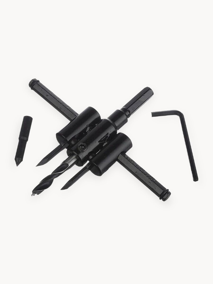 Круговое сверло (балеринка) 30-120 мм по дереву, ПВХ, гипсокартону