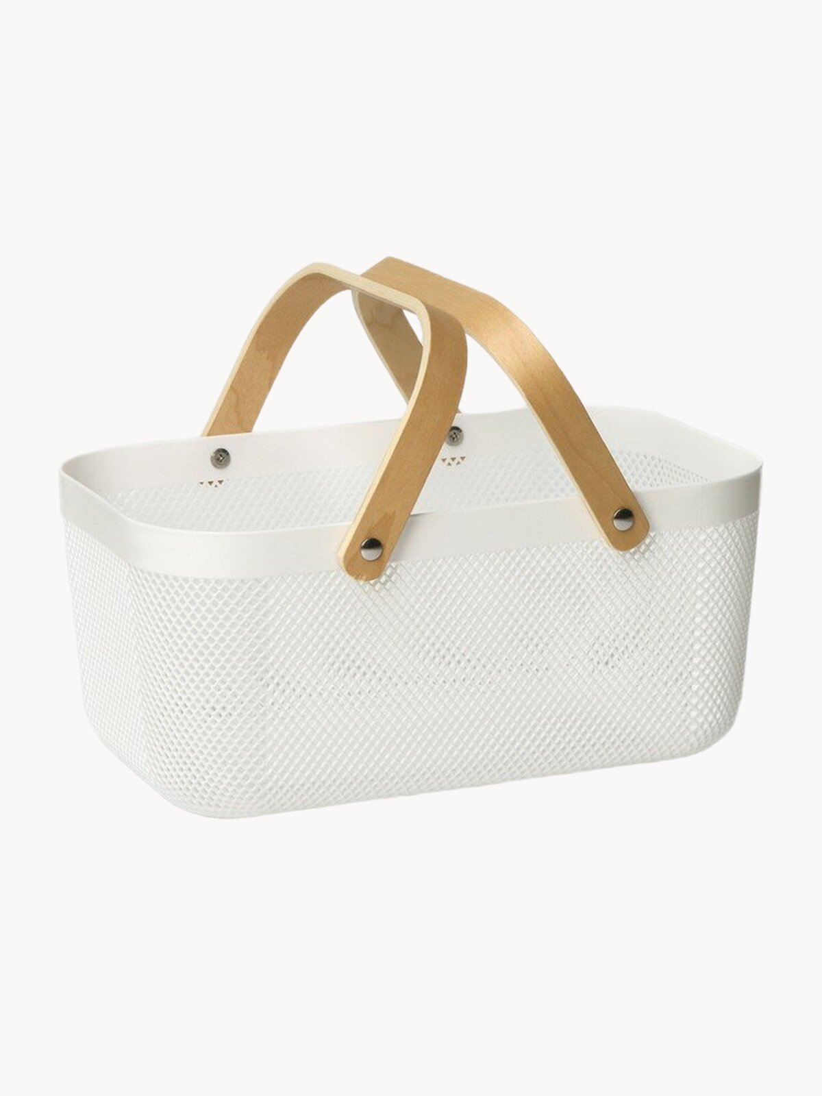 Большая корзина для хранения LaDоm "Скандинавия", 39х24.5х18 см, белая