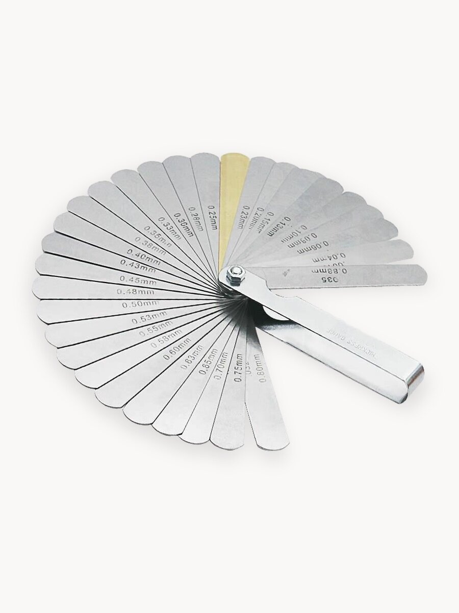 Набор щупов для измерения зазоров листовой (МЛ) 32 щупа (0.02-1.0мм / 0.0008"-0.04")