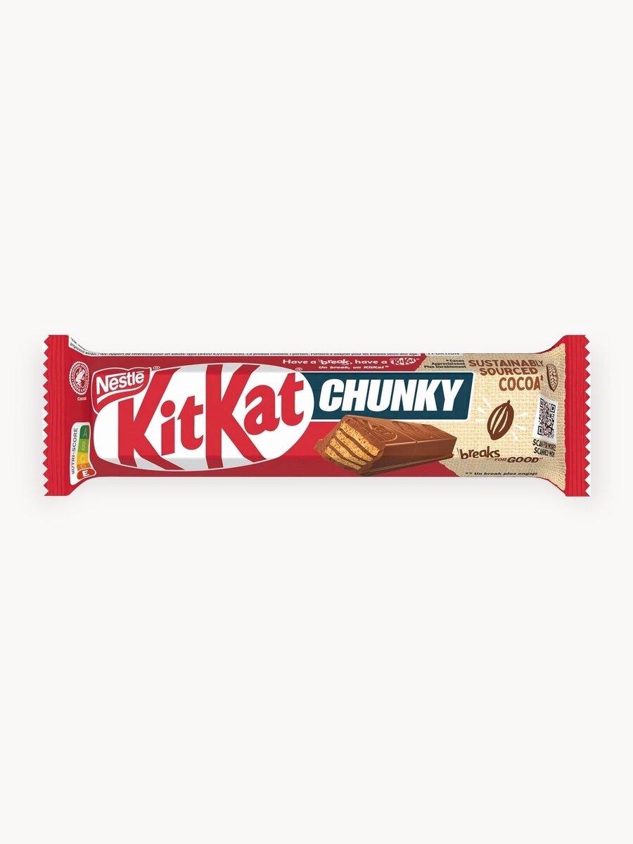 Шоколадный батончик KitKat Chunky, 40 гр, 6 шт