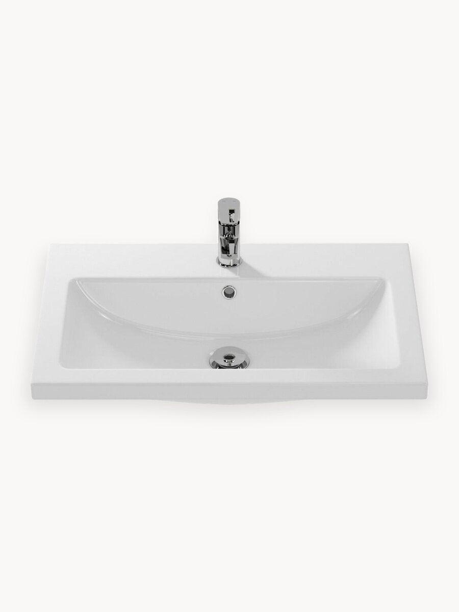 Раковина Cersanit COMO UM-COM70/1, встраиваемая, фарфор, белая, 70x45 см