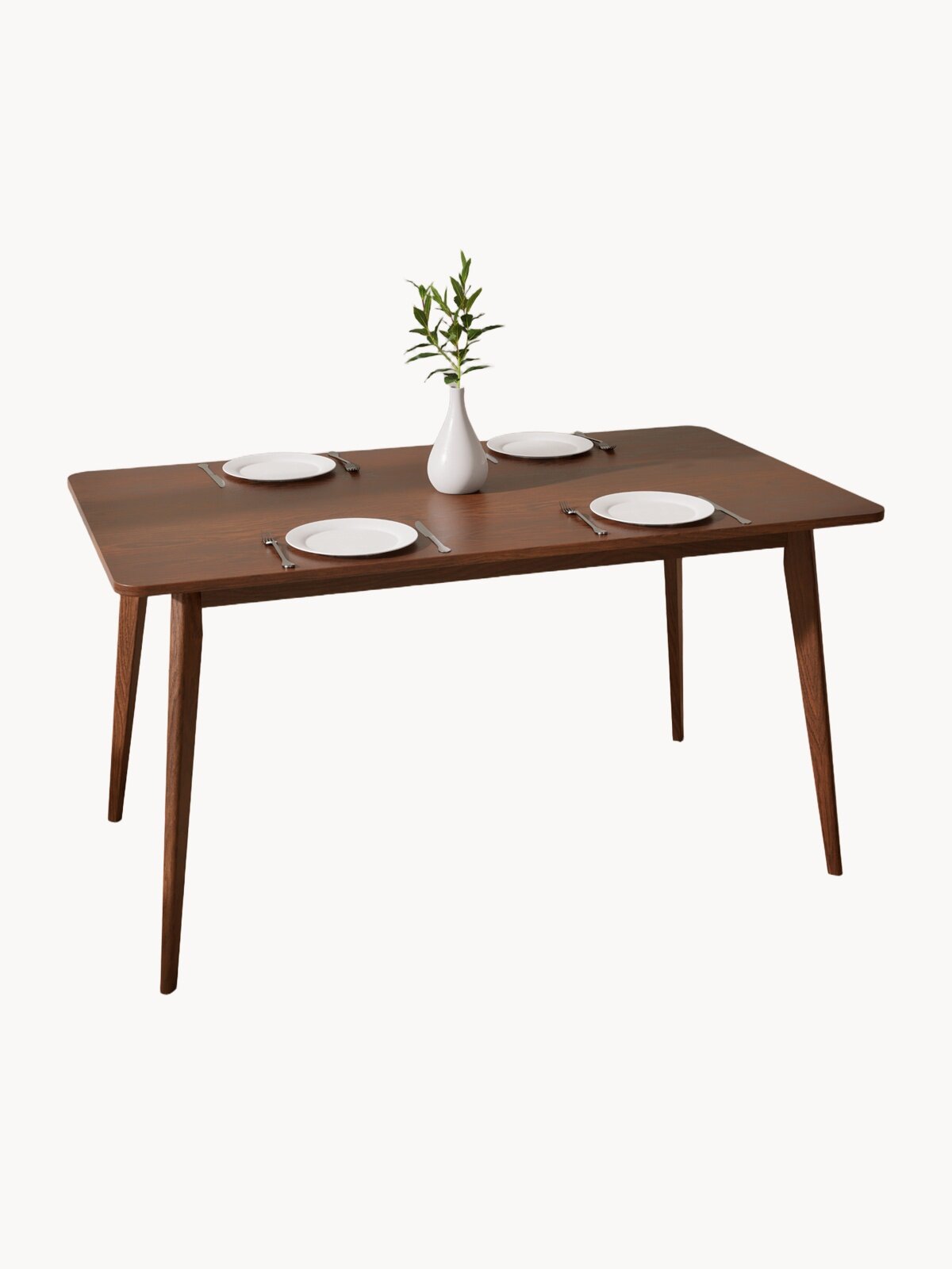 Стол кухонный, обеденный STROGANINI нераскладной в гостиную из массива и шпона дуба, 140 х 80 х 75 см