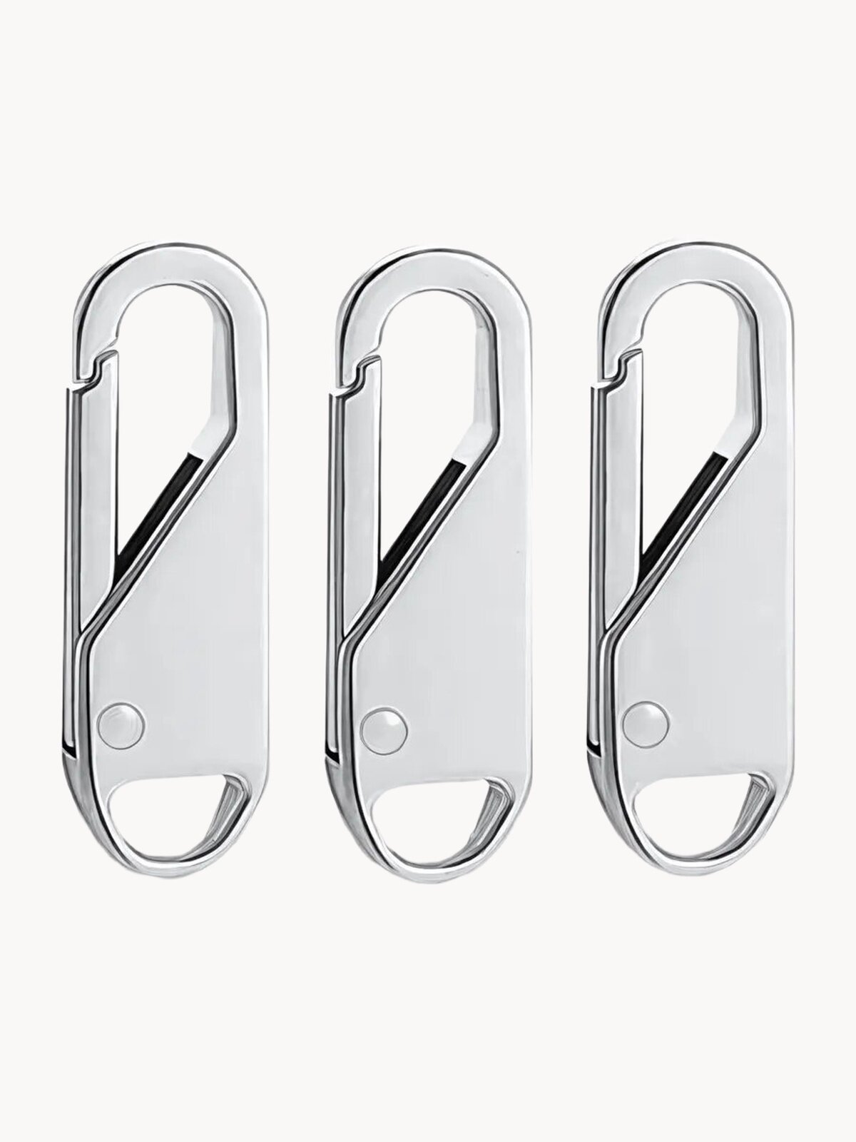 Пуллер для молнии, язычок, собачка для бегунка, подвеска для молнии, 3 шт, серебристый