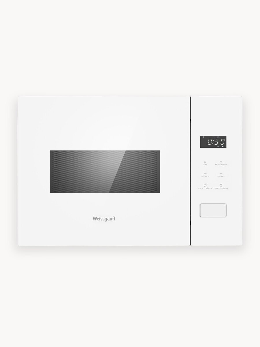 Встраиваемая микроволновая печь Weissgauff HMT-452 D, Объём 20 литров, Мощность СВЧ 600 Вт, Сенсорное управление, Таймер