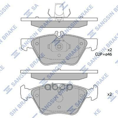 SP1797 колодки дисковые передние! MB W210 2.0T-3.2/2.5TD/2.7CDi 96-02 Sangsin brake арт. SP1797