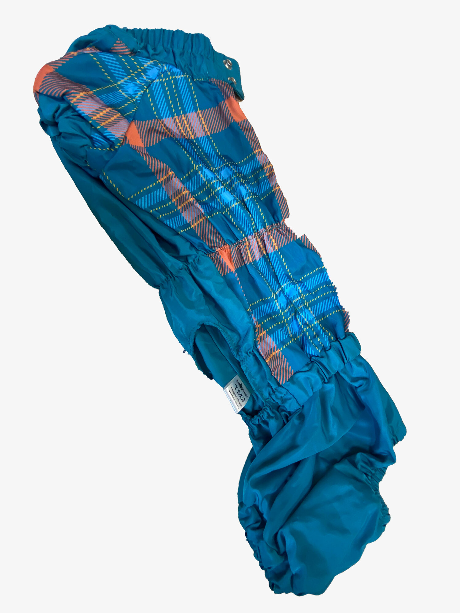 For my dogs дождевик клетка голубой мальчик TM2