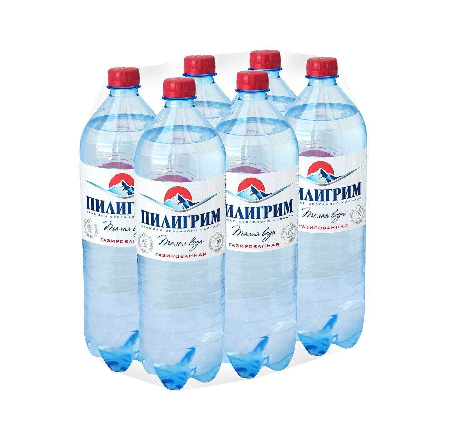 Вода газированная Пилигрим минеральная природная, 6 шт х 1,5 л