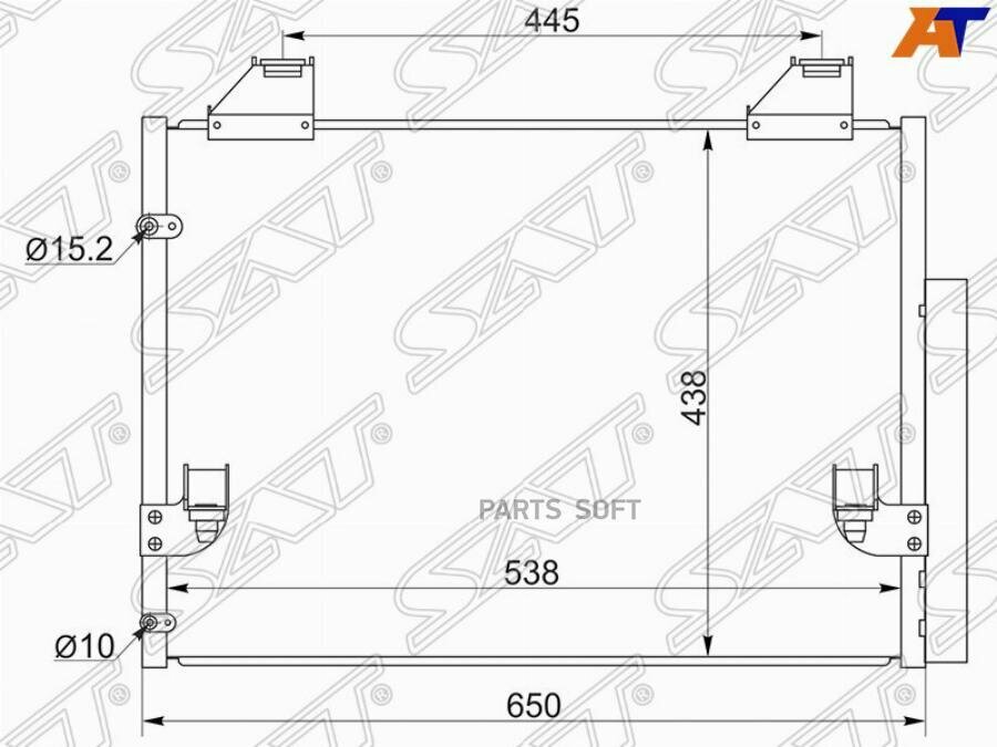 Радиатор кондиционера Toyota Hilux Pick Up 04-15 / Fortuner 04-15 SAT ST-TY96-394-0 | цена за 1 шт