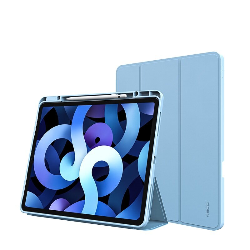 Чехол для iPad 10.9" (2022)/iPad 11" (2025), RECCI Protective Case with Pencil Holder, Голубой