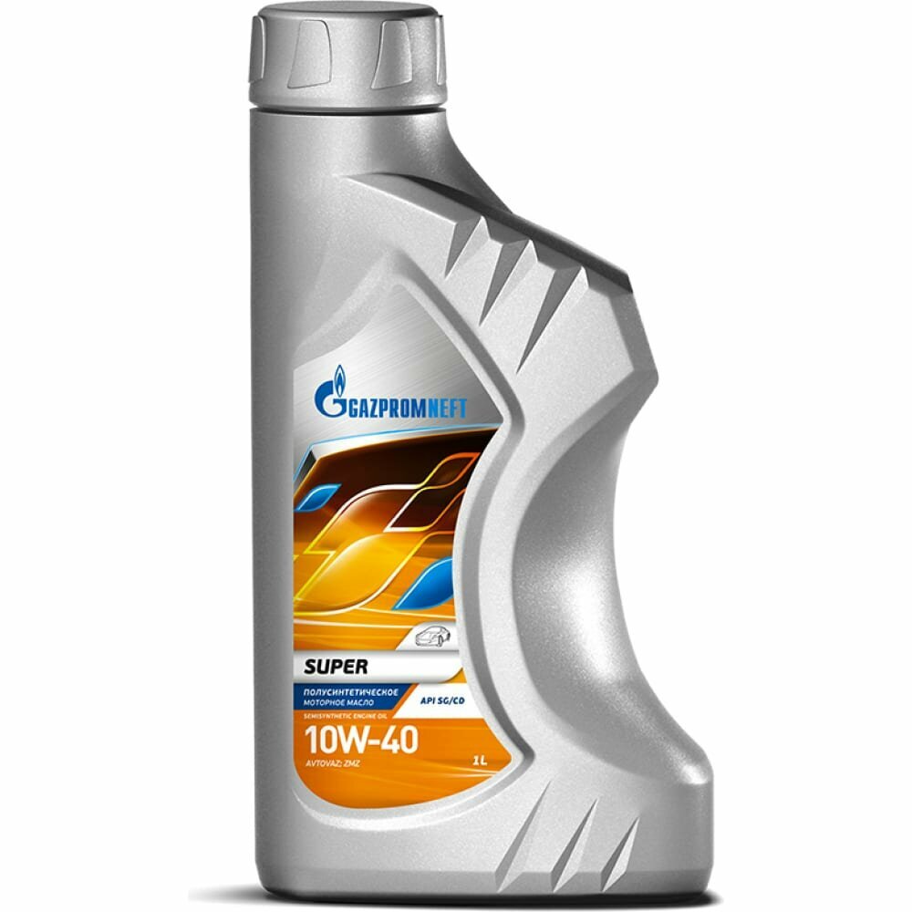 Масло Super-40 Gazpromneft 10W40 для легковых автомобилей, полусинтетическое моторное
