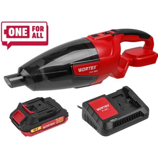 Пылесос Wortex аккумуляторный CVC 1860 с акб и з/у ALL1 (1325404)