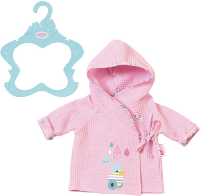 Zapf Creation Банный халат для куклы Baby Born 824665 розовый