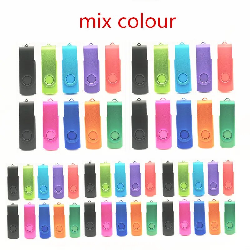 50 шт./лот USB Stick Mini Pen Drive USB флэш-накопители 4 ГБ 2 ГБ 1 ГБ Pendrive 64 ГБ 32 ГБ 16 ГБ металлический диск Cle USB Бесплатный индивидуальный логотип