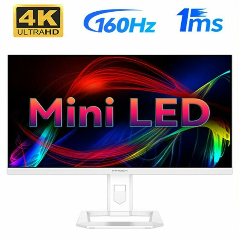 INNOCN 27" Монитор 27M2V-D 3840x2160(FHD) Мини LED HDR1000 160Гц 100%sRGB Type-C 65 Вт Белый компьютерный монитор