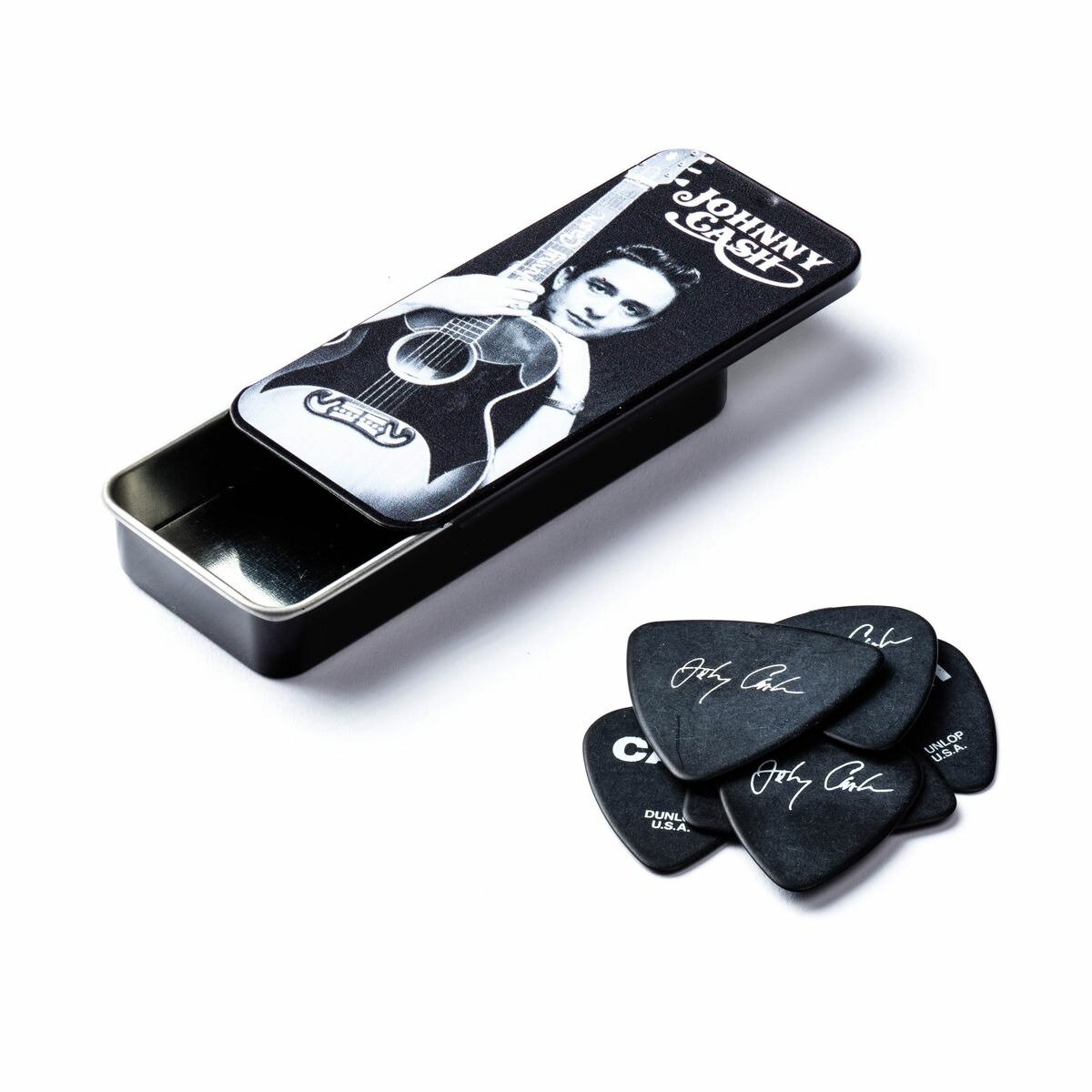 Набор медиаторов 6шт. Dunlop JCPT01M Johnny Cash Memphis Pick Tin