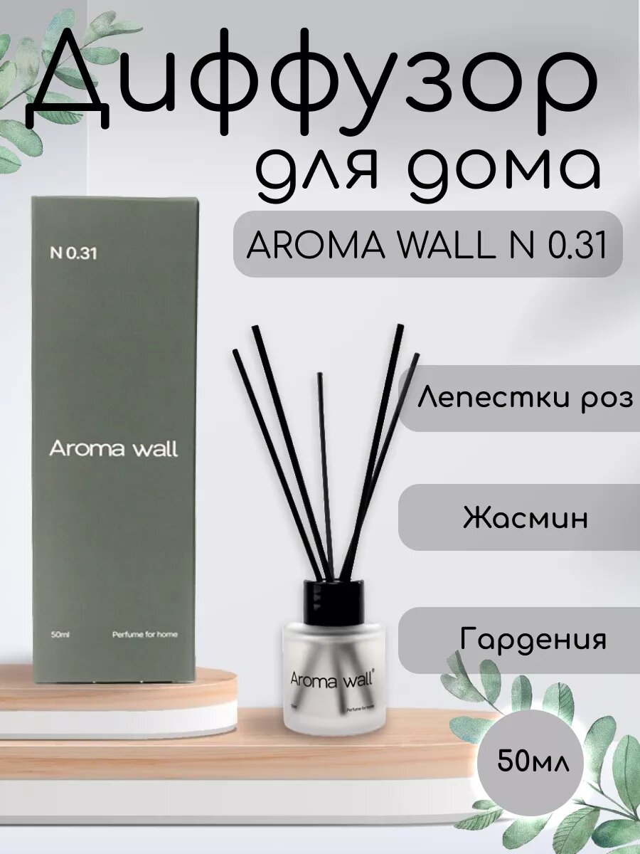 Диффузор для дома с палочками парфюмированный N.031
