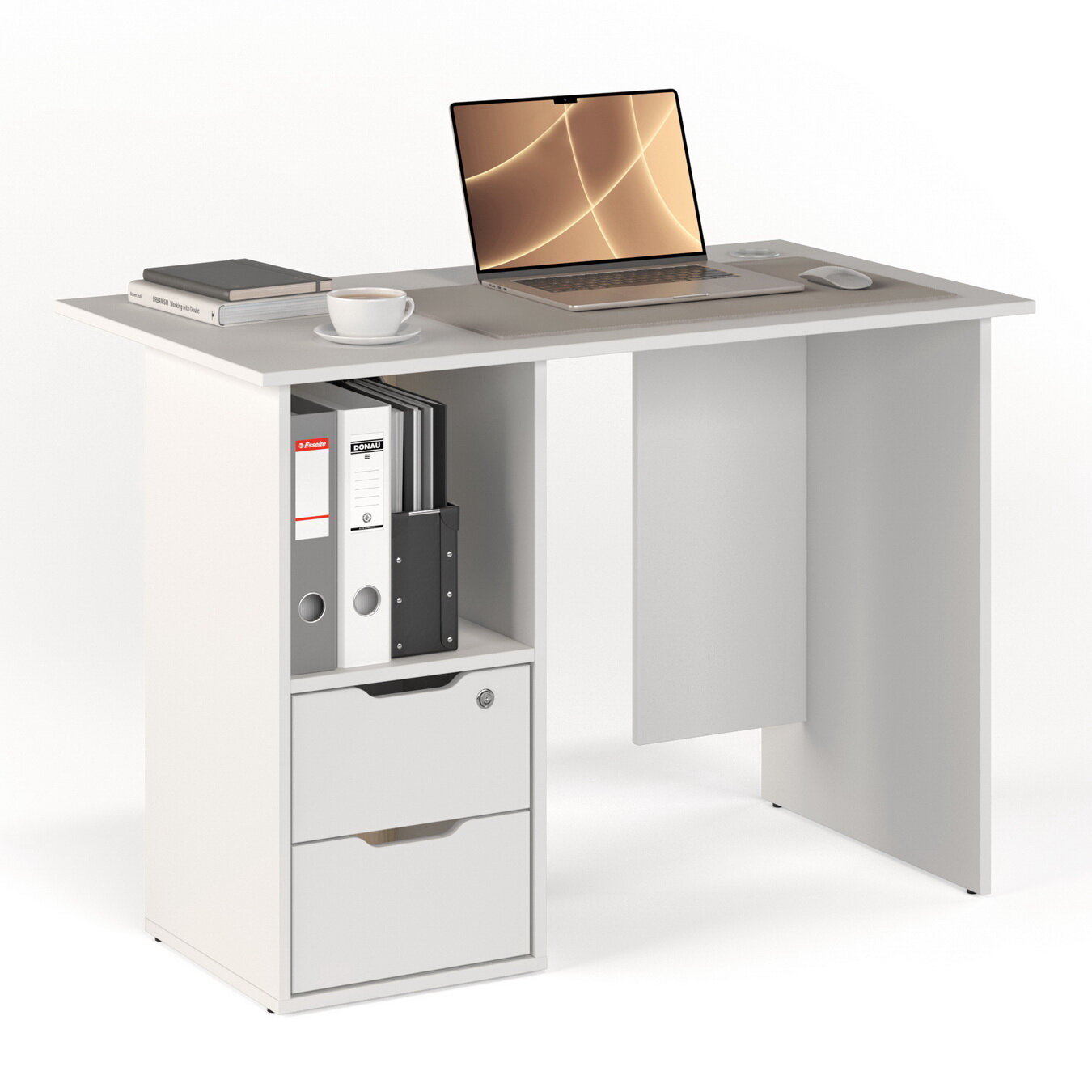 Стол письменный БАНГА-62 левый Белый