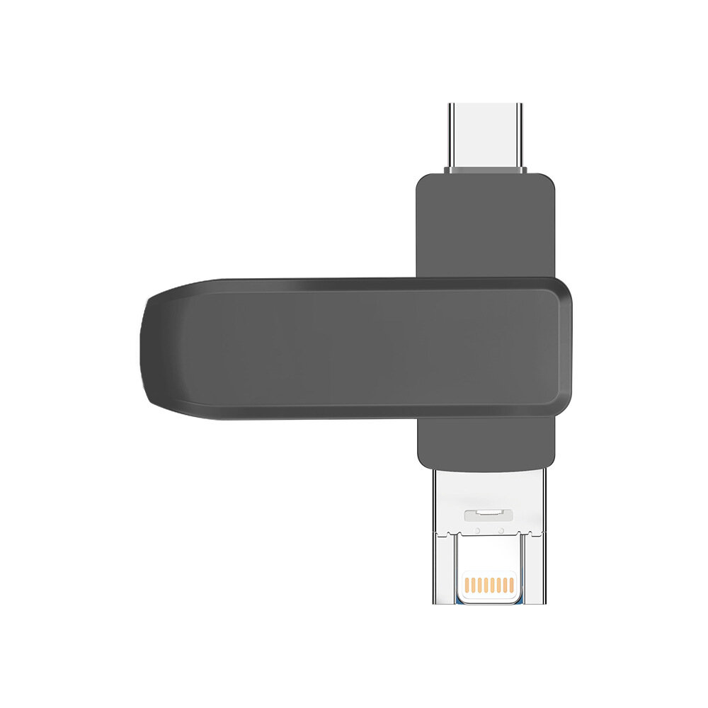 Многофункциональная USB-флешка объемом 1 ТБ для мобильных телефонов и компьютеров, совместимая с Apple, Type-C, Android, флешка 4-в-1, большая емкость 2 ТБ.