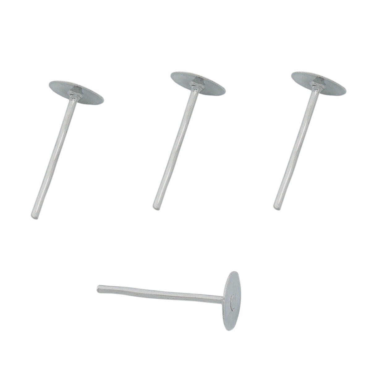 Основа для сережек гвоздики Astra&Craft 4AR263, 4 шт (Цвет Никель)