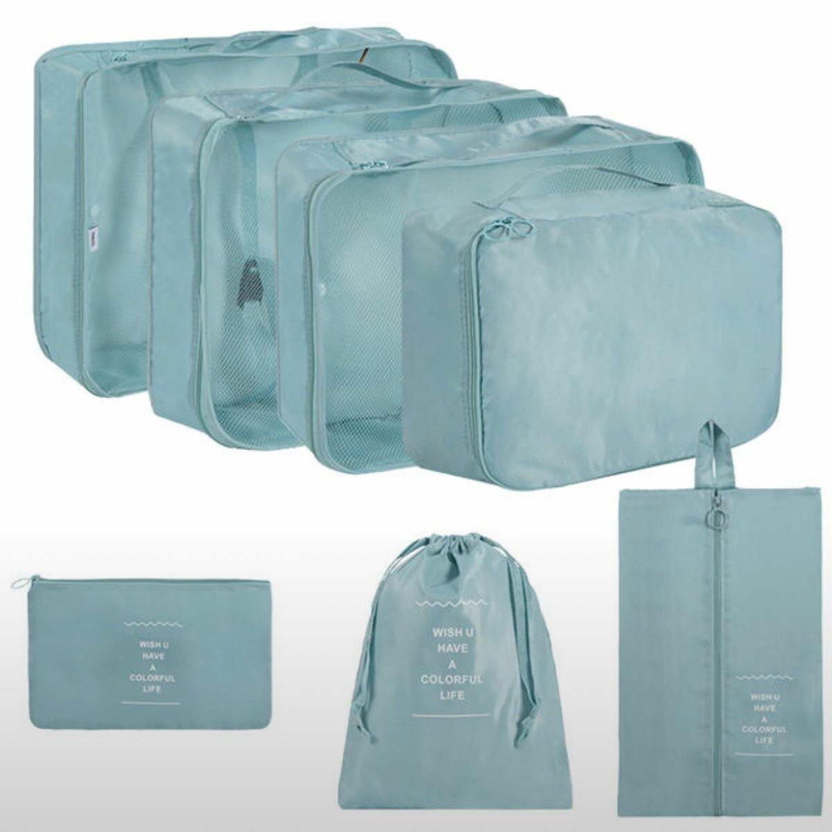 Органайзер дорожный для чемодана 7 в 1/система хранения вещей в чемодане/набор дорожных сумок