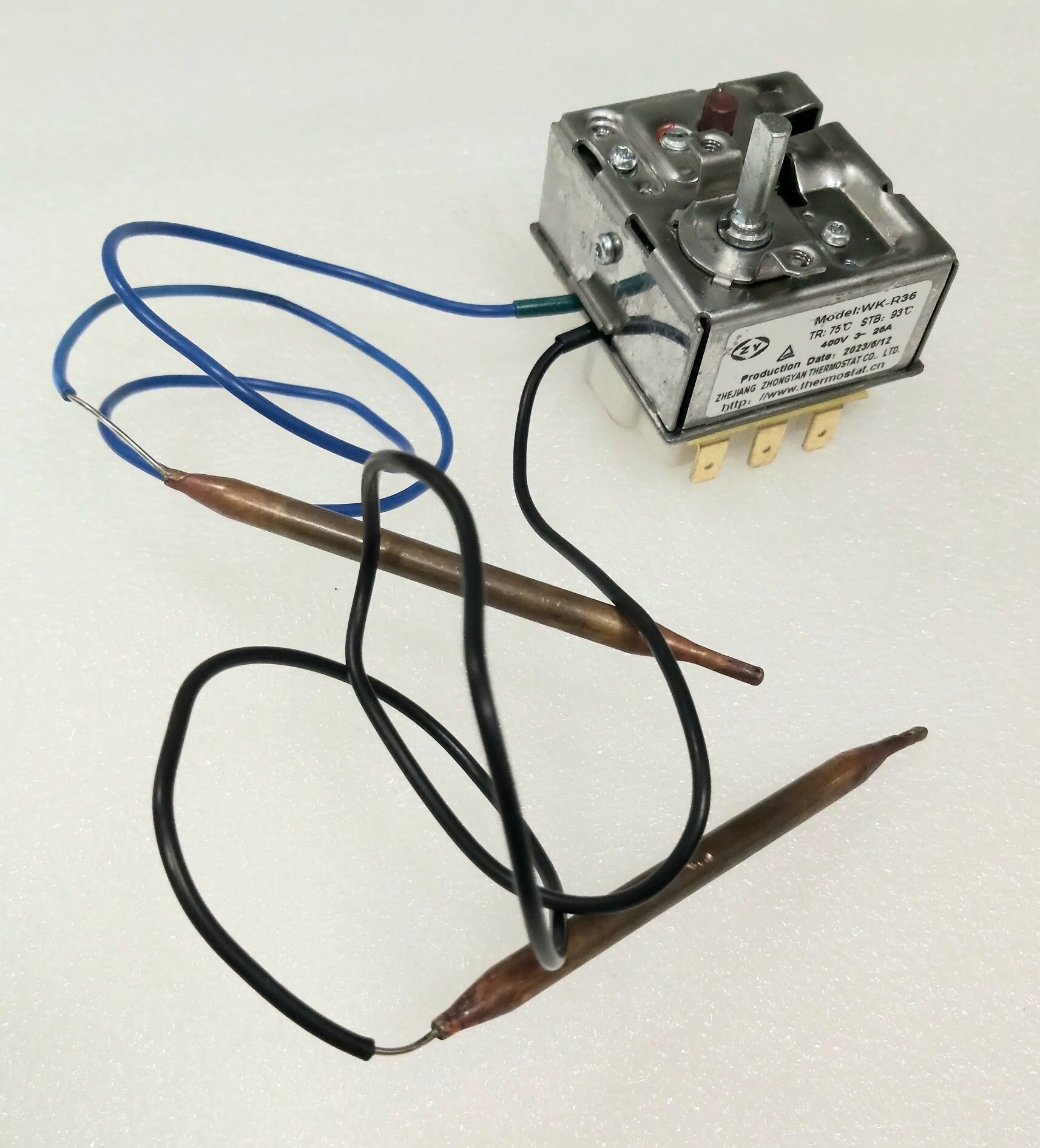 Терморегулятор/защитный термостат водонагревателя, бойлера, электрокотла 75/93С