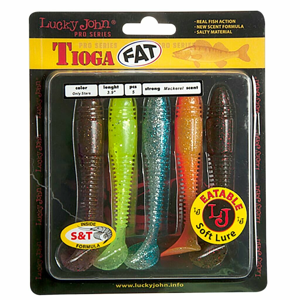 Виброхвосты съедобные искусственные LJ Pro Series TIOGA FAT 10.00/MIX1 5шт.