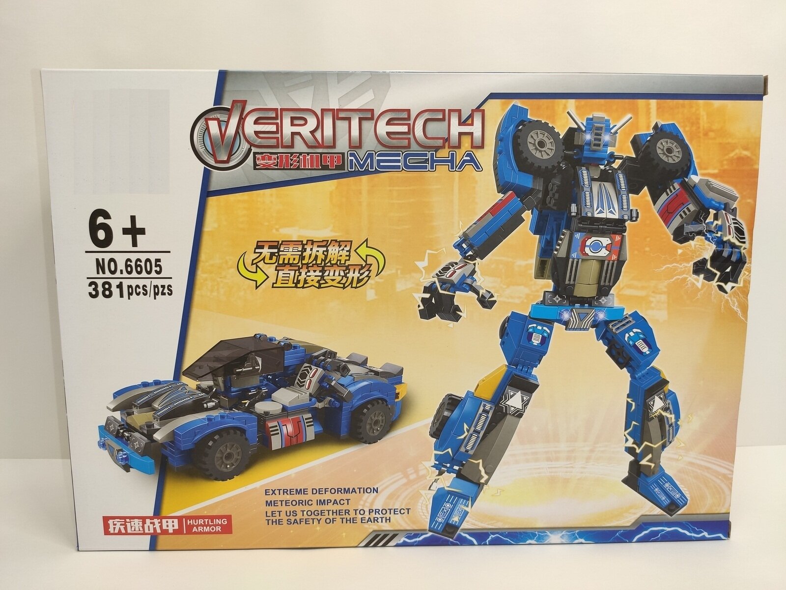 Конструктор "Veritech mecha" машина-робот 381дет. в/к 43*30*7 (6605)