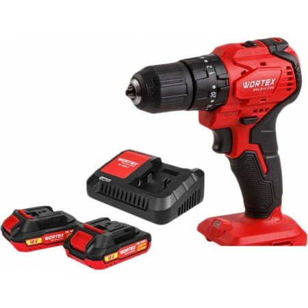 Ударная дрель-шуруповерт Wortex BD 2030-1 DLi 1333424 (с 2-мя АКБ)