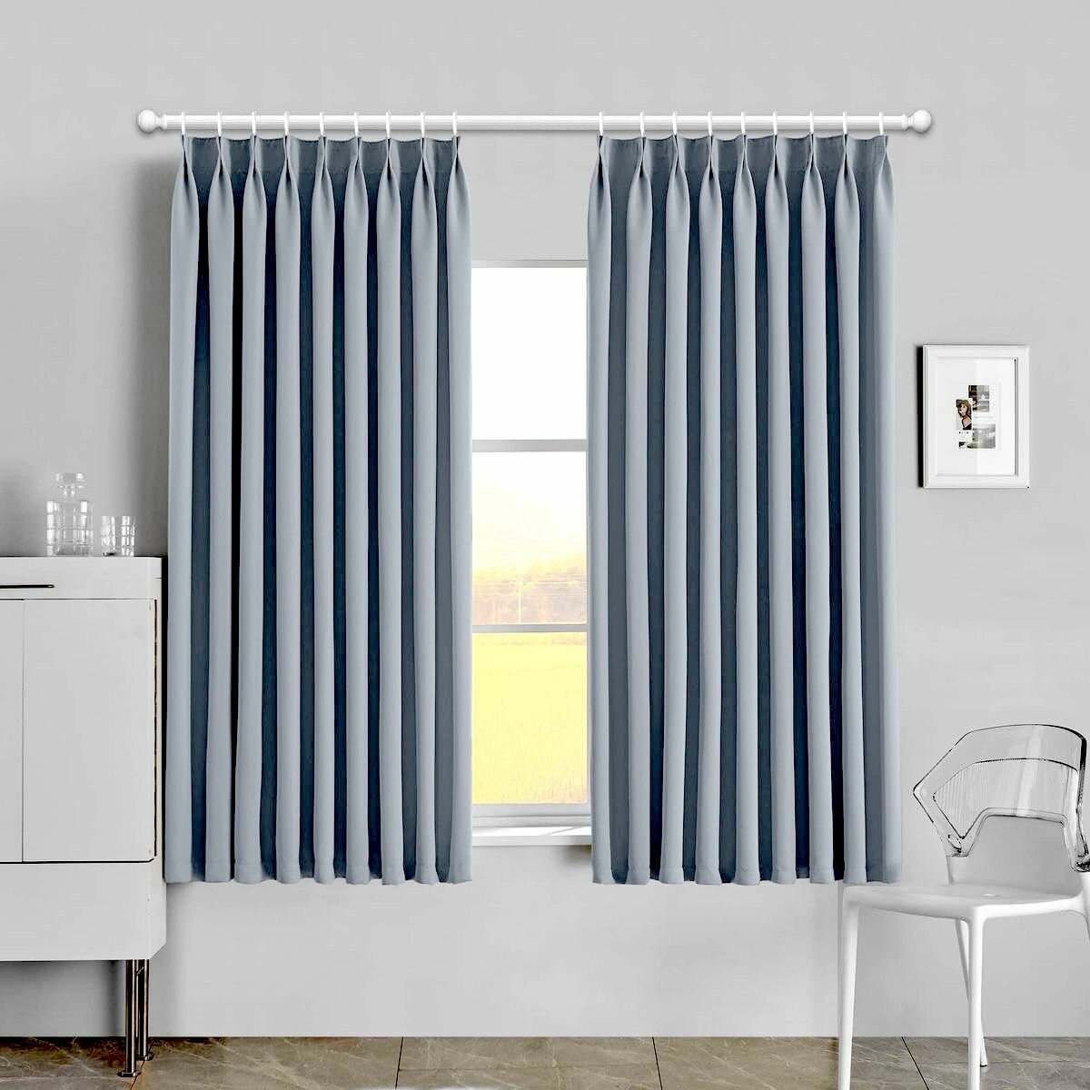 Шторы из ткани Рогожка короткие для кухни на ленте арт РГ-КОР-ППР-999