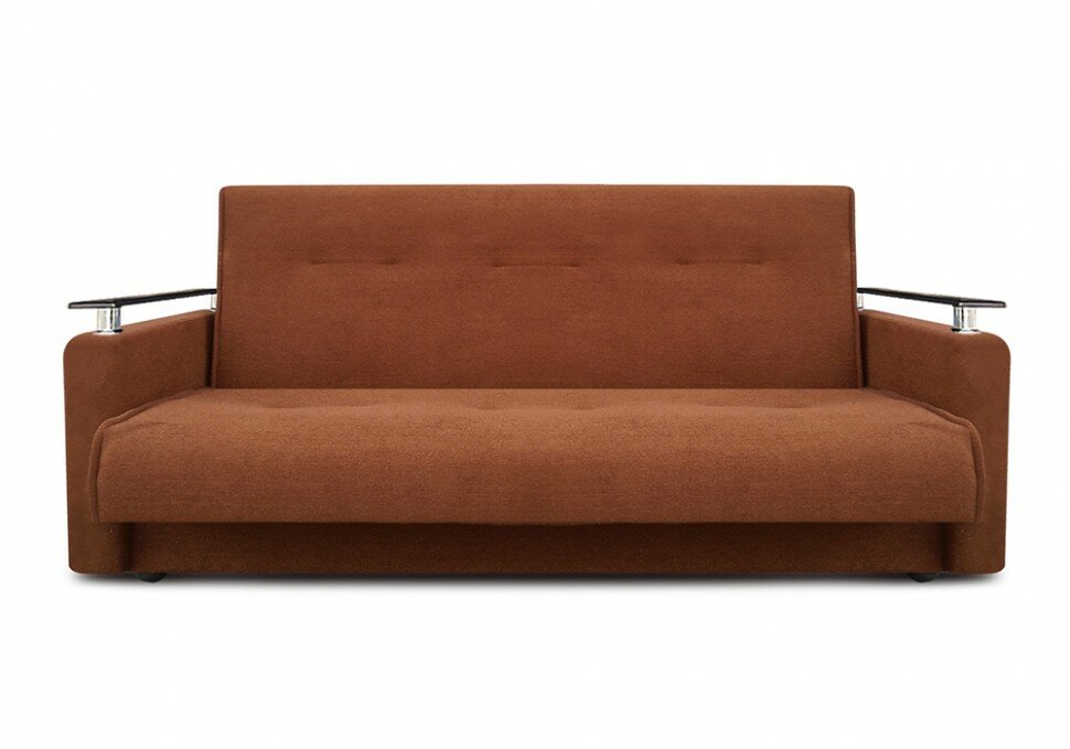 Прямой диван Астра (Милан) Люкс Коричневый Микровелюр, книжка, 215х95х90 см, с ящиком для белья