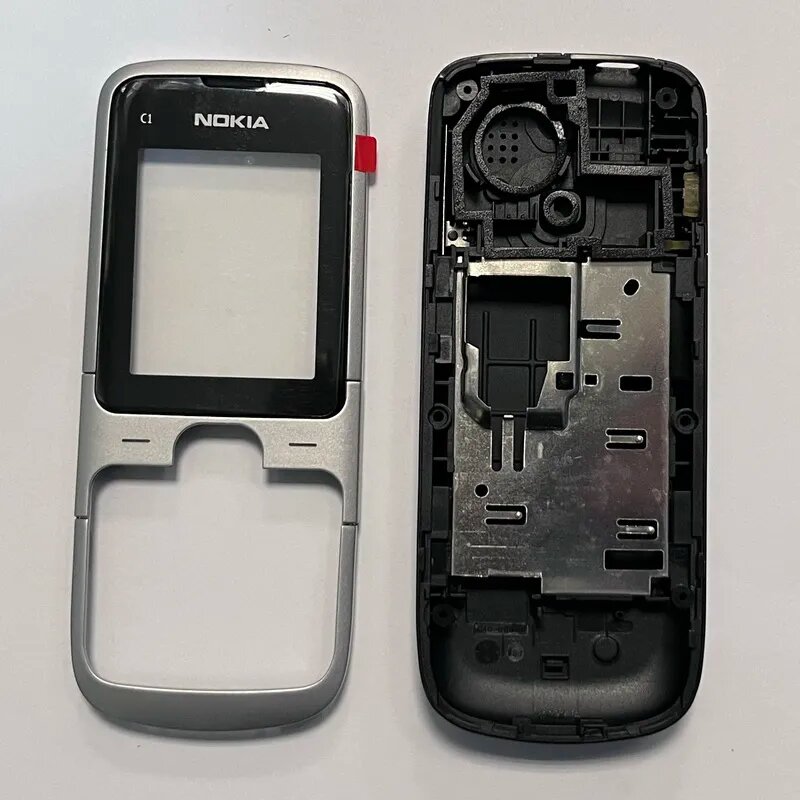 Корпус для телефона Nokia C1-01, серебристый