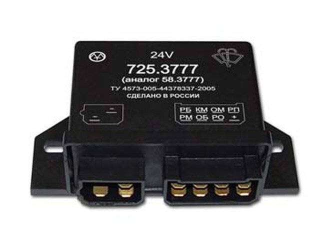 Реле стеклоочистителя 725.3777 КАМАЗ (аналог 58.3777) энергомаш