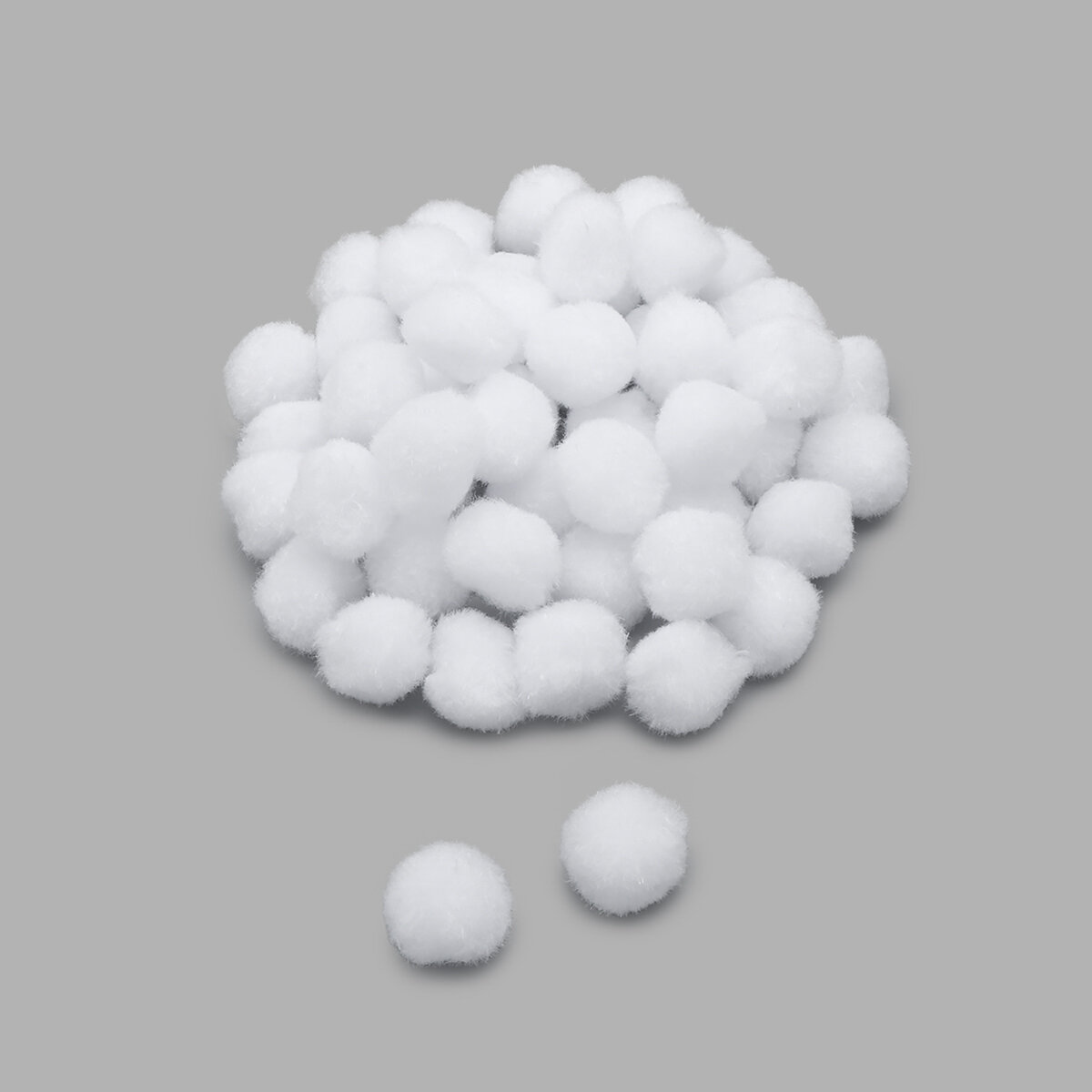 Помпоны декоративные 25мм, 50шт/упак, Astra&Craft (PA-001 белый)