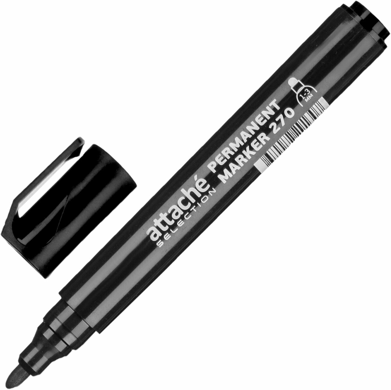 Маркер перманентный Attache Selection 270 черный 1-3мм кругл. наконечник 1634411