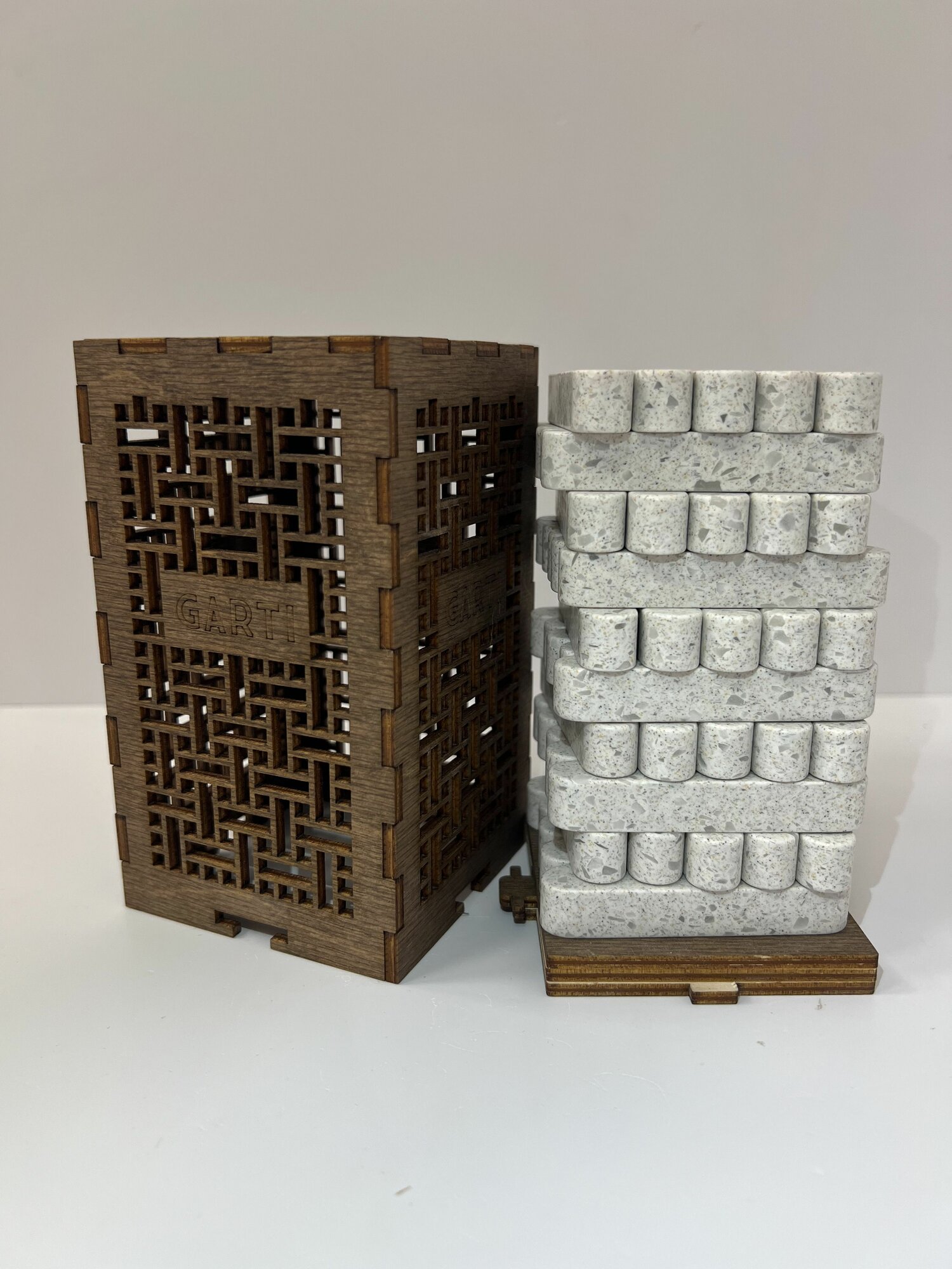 Игра Jenga падающая башня от Garti настольная игра дженга цвет светло-серый