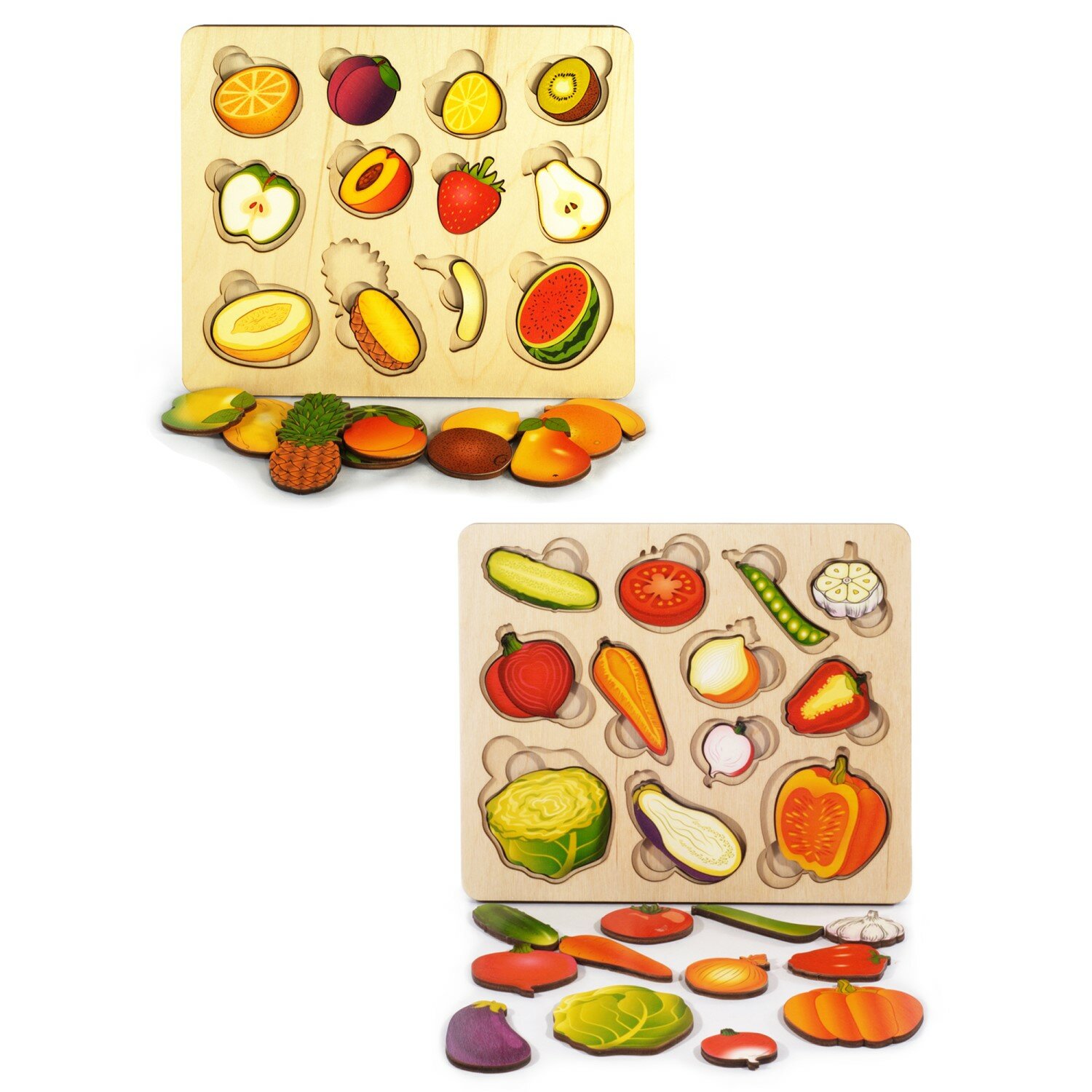 Настольная игра Нескучные игры Часть и целое. Фрукты + Овощи