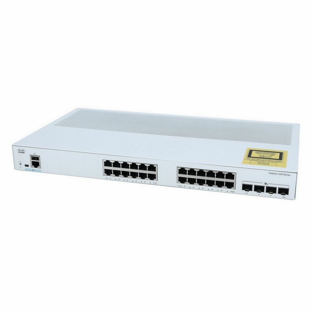 Коммутатор CISCO Catalyst 1000 24x 10/100 RJ-45 PoE+, 2x S