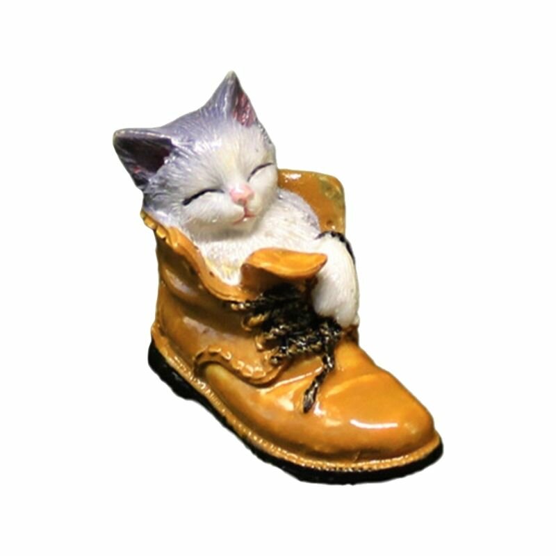 Статуэтка, Декоративный статуэтка кошки с обувью - маленький размер