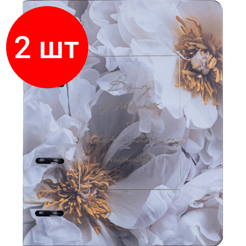 Комплект 2 штук, Тетрадь общая, IS, 175х212мм, 120л, клетка, кольца. Beauty, цветы N4580