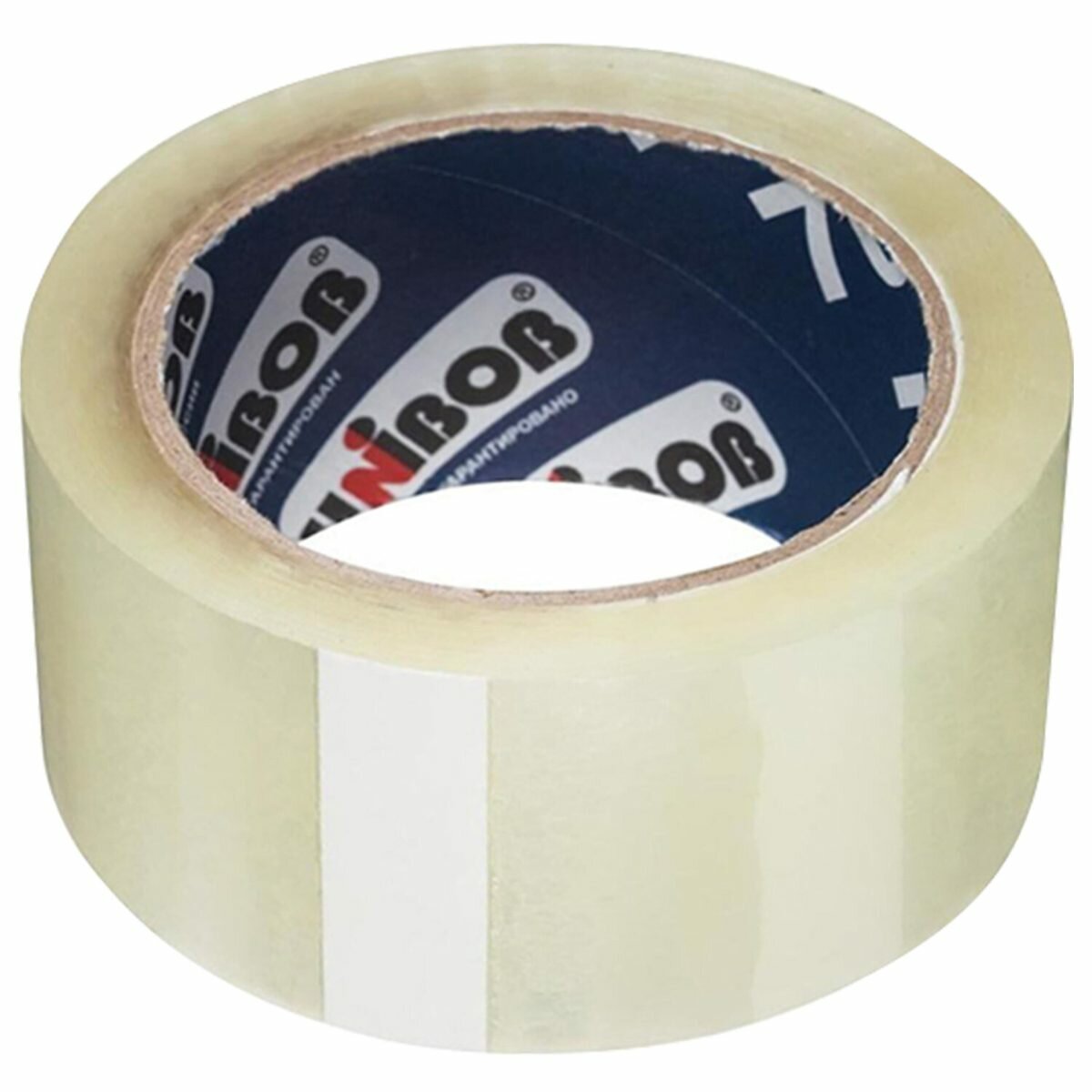 Клейкая лента (скотч) упаковочная Unibob 700 (48мм х 66м, 47мкм, прозрачная, суперклейкая) (29895), 6шт.