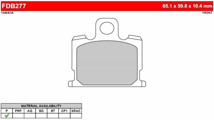 FDB277P Ferodo тормозные колодки органические
