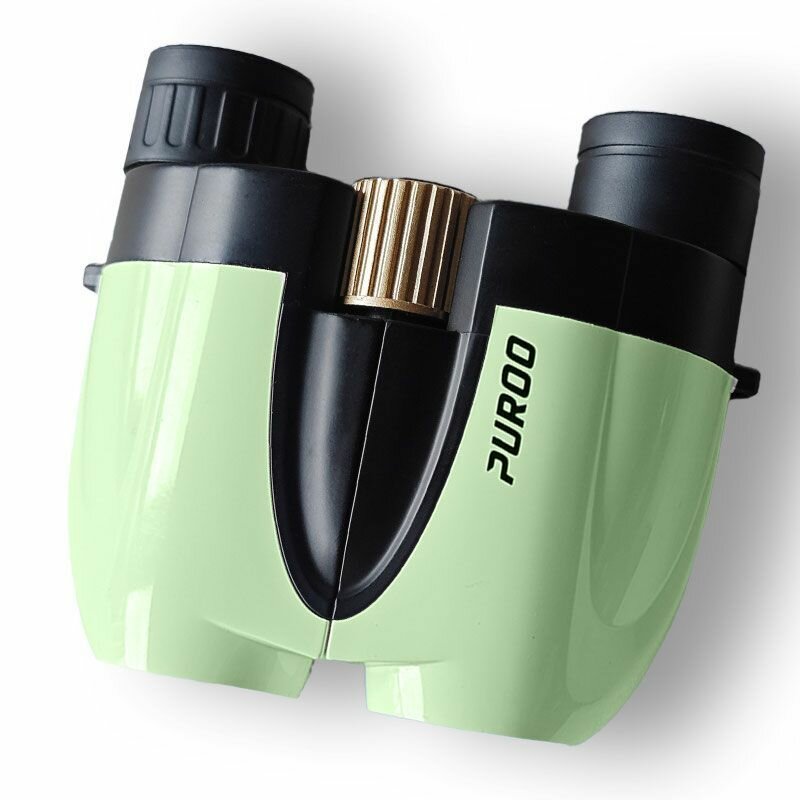 Бинокль PUROO-PULAI, 10х, для охоты и туризма, с креплением для телефона, салатовый