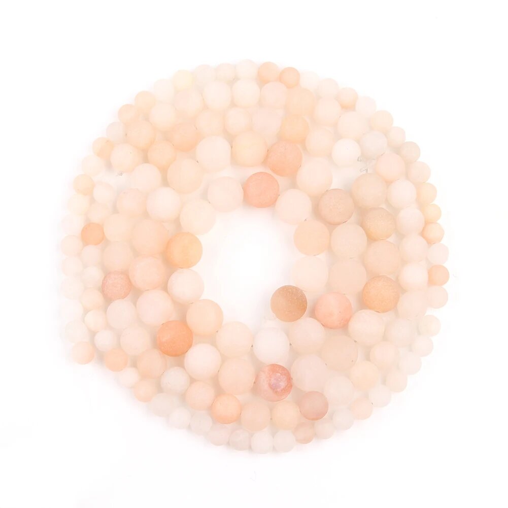 Бусы из родонита, яшмы, песчаника, Light aventurine, 6 мм