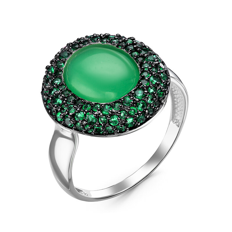 Перстень, серебро, 925 проба, родирование, кварц синтетический