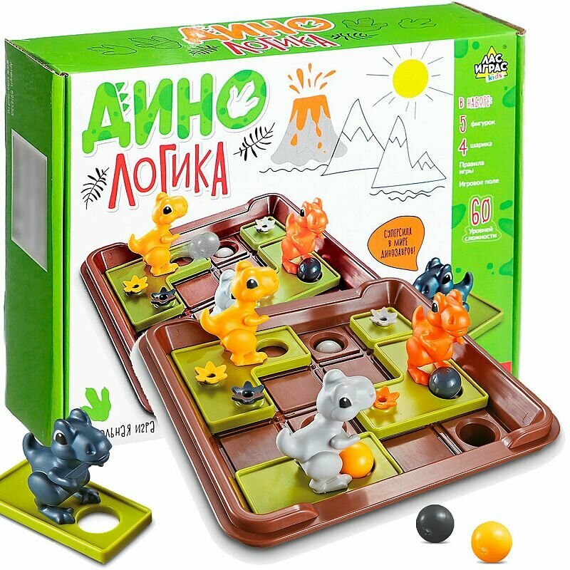 Дино логика, логическая игра Лас Играс