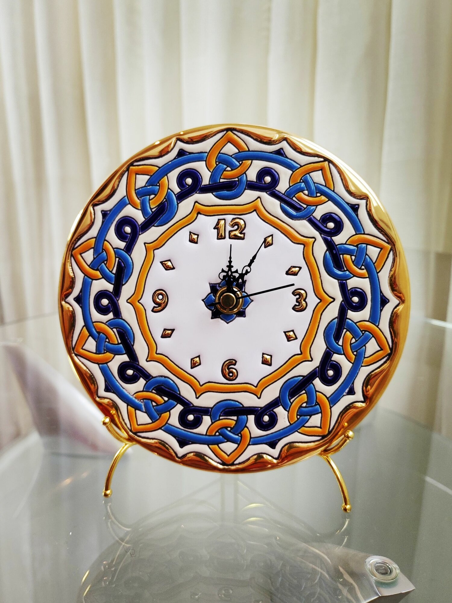 Тарелка-часы Artecer диаметр 17см ручная работа испанских мастеров