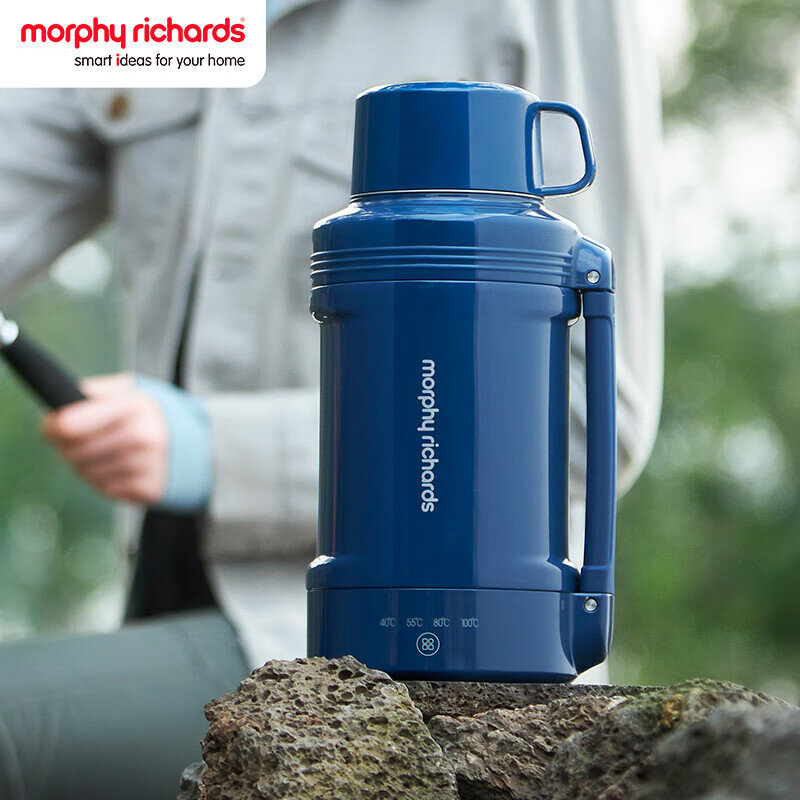 Электрочайник Morphy Richards MR6061 Portable Water Boiler, Double-Layer Stainless Steel Anti-Scalding Electric Water Cup, 1 л, blue